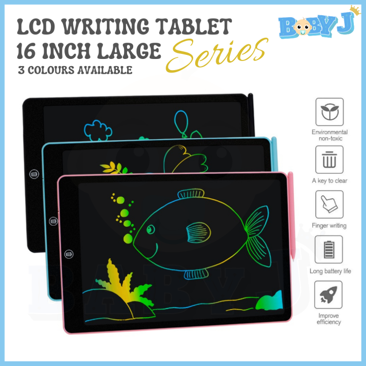 Children Drawing Board 16 Inch LCD Handwriting Board Rechargable ...