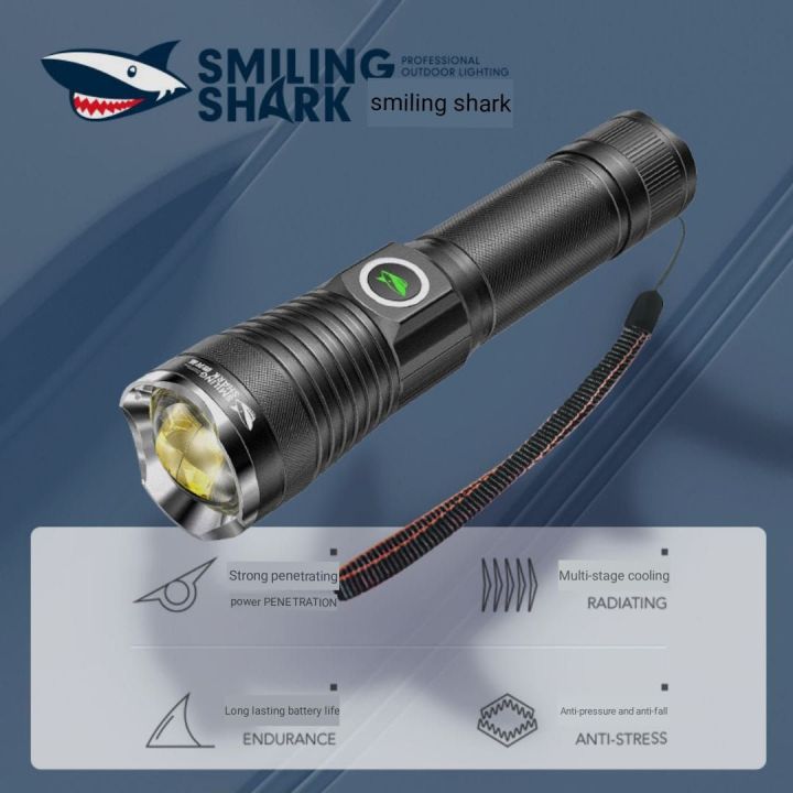 SENTER LED SMILING SHARK SD-5200 - ZOOM - SUPER TERANG - JARAK JAUH ...
