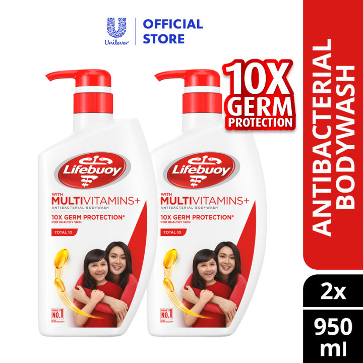 Lifebuoy Antibacterial Shower Gel Total 10 920ml x 2 | Lazada