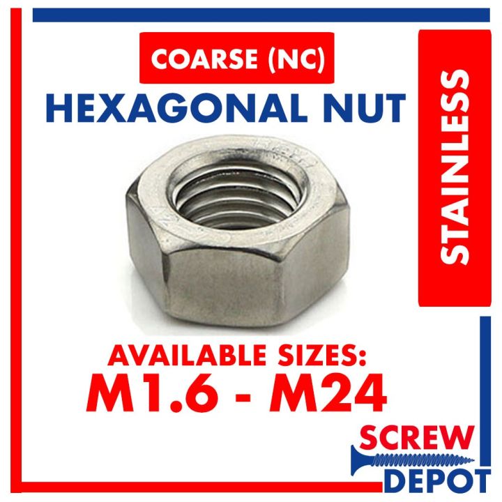 M1.6 - M24 1/8 - 1 INCH SS Hexagonal Nut / Stainless Hex Nut Screw ...