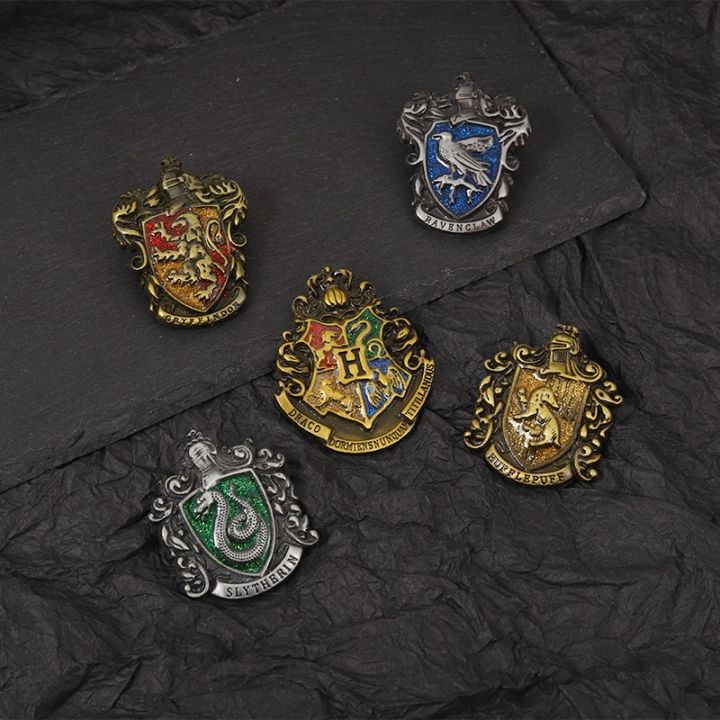 Harry Potter Snake Shield Enamel Lapel Pins Raven Shield Badge Brooches ...