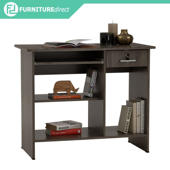 Furniture Direct ECO 70 and 90cm Computer Table With Keyboard Tray Meja ...