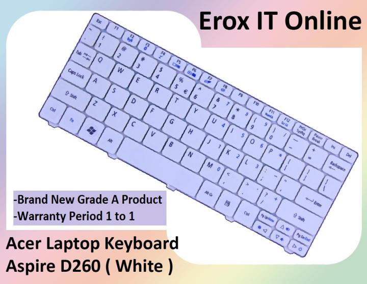 Acer Aspire One D255 Replacement Keyboard /Acer D260 Keyboard (White ...