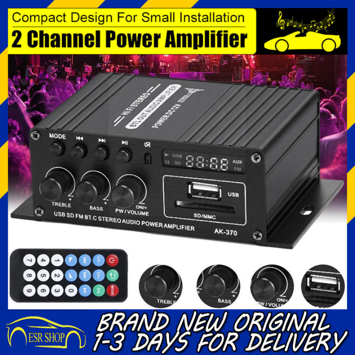 AK370 400W Amplifier DC12V/220V bluetooth HiFi Home car Stereo ...