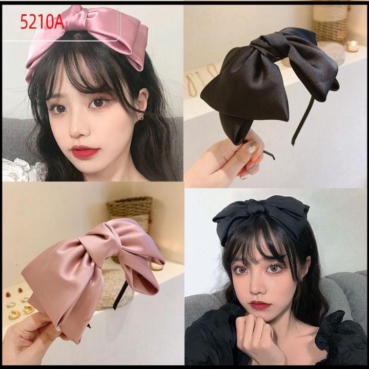 5210A สไตล์ฝรั่งเศสแบบ โบว์โบว์คาดศีรษะ อุปกรณ์เสริมผม ผมหนาหนา เครื่องประดับศีรษะหวาน ทันสมัย ...
