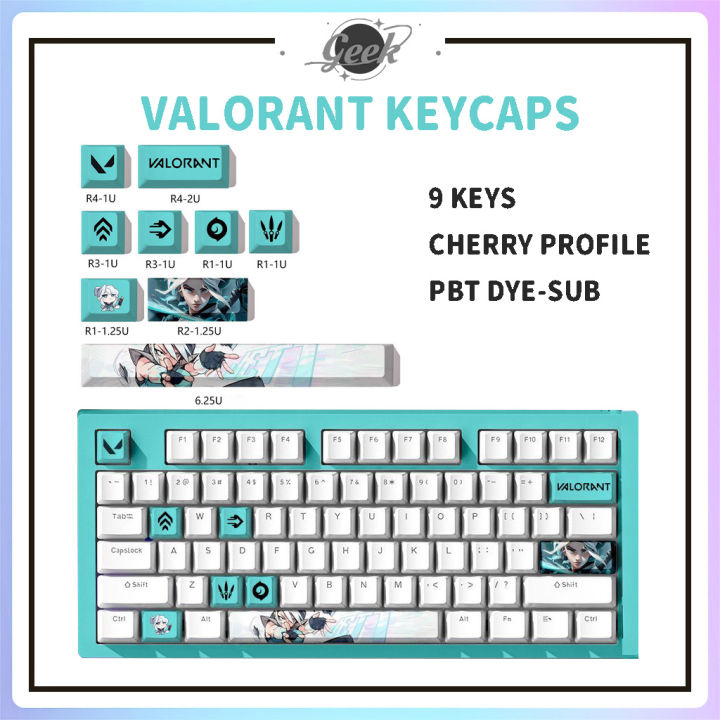 VALORANT Keycaps Agent Skills SET For Mechanical Keyboard 9 Keys ...