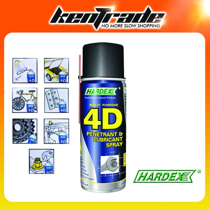 Hardex Multipurpose 4D Penetrant & Lubricant Spray 200ML/400ML HD-420 ...
