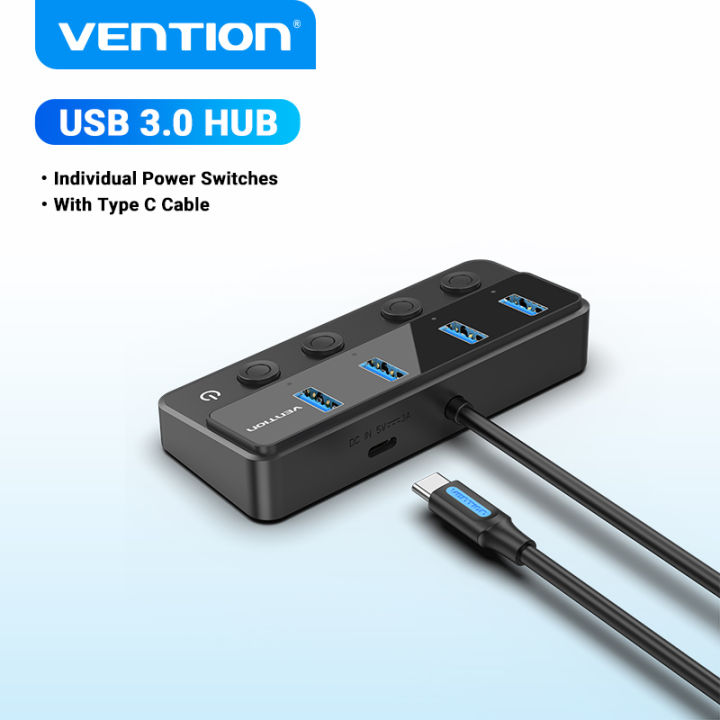 Vention USB 3.0 to USB 3.0x4+Type-C Controlled HUB 5-Port USB Type C ... Vention USB 3.0 to USB 3.0x4+Type-C Controlled HUB 5-Port USB Type C ...