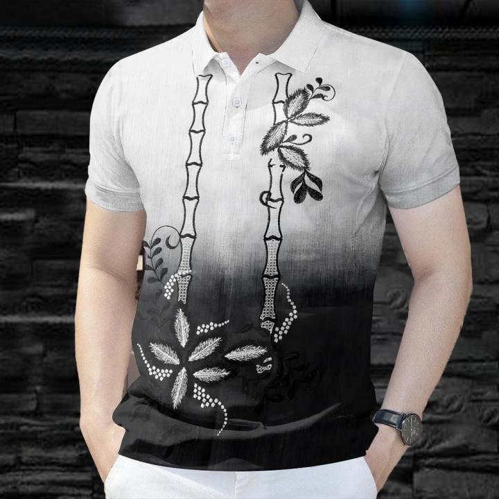 Summer Ethnic Polo For Men Barong Tagalog Polo Shirt For Men Modern ...
