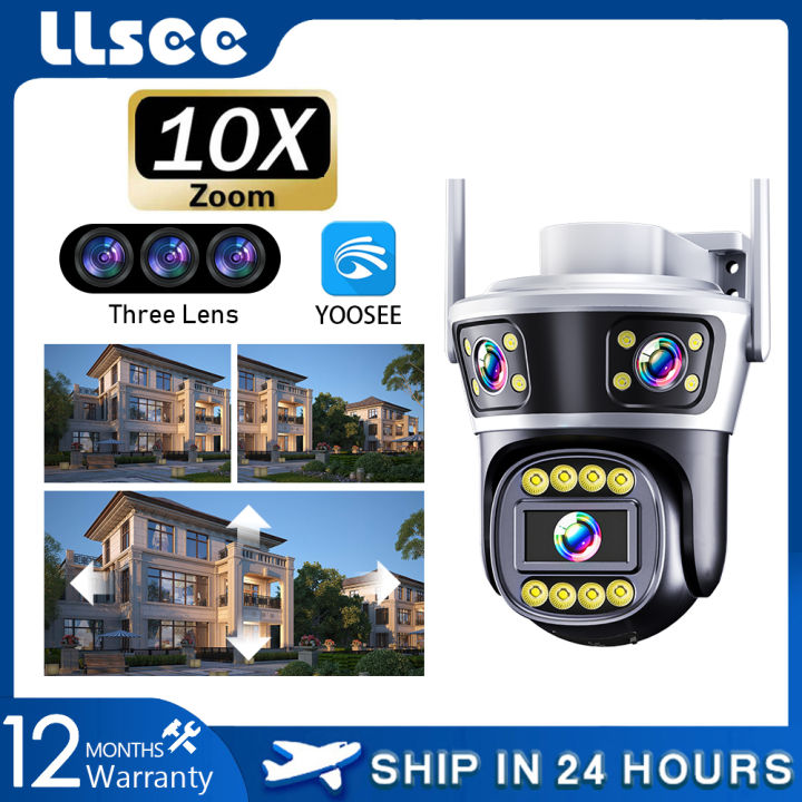 LLSEE YOOSEE CCTV Wireless WiFi Camera 3-Lens 3-Screen IP Camera ...
