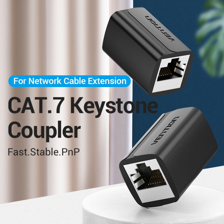 【COD】Vention RJ45 Splitter Connector Adapter Ways Cat7/6 Ethernet ...