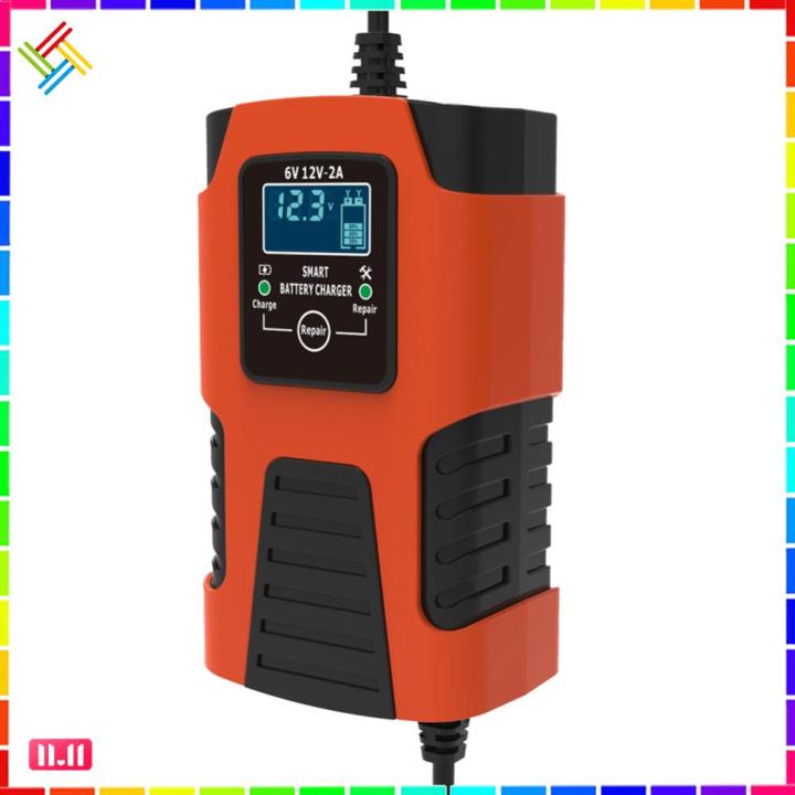 6V 12V 2A Intelligent Repair Charger LCD Display Smart Battery Charger ...