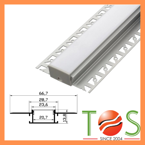 LUMY【0.5M/1M/1.5M/2M】U Shape Recessed LED Light Strip Aluminium Profile ...