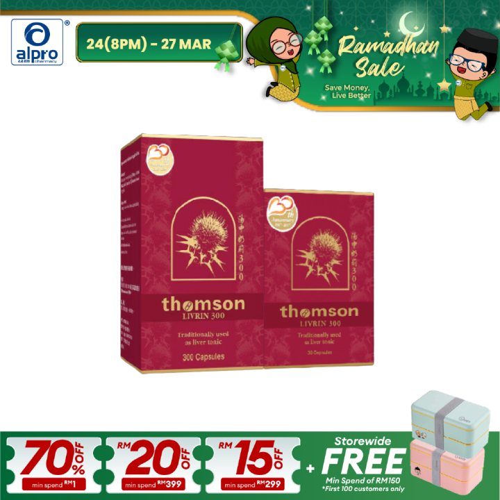 Alpro Pharmacy Thomson Livrin 300mg 300s+30s (Liver Tonic) Highly ...