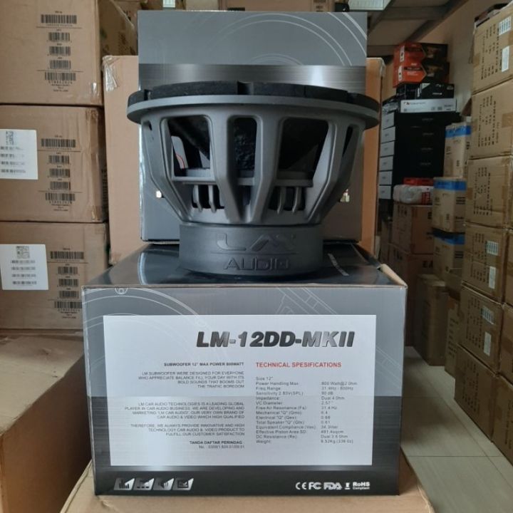 Subwoofer LM Type Tinggi LM 12 DD MKII Sub 12'' inchi DOUBLE MAGHNET ...