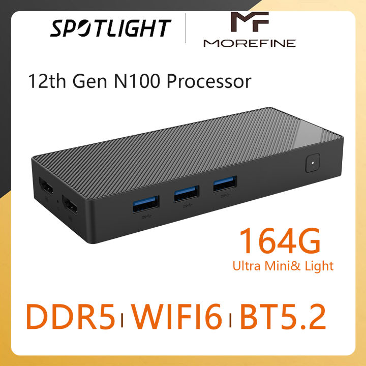 MOREFINE M10 Mini PC AlderLake N100 Portable Computer DDR5 12GB 512GB ...