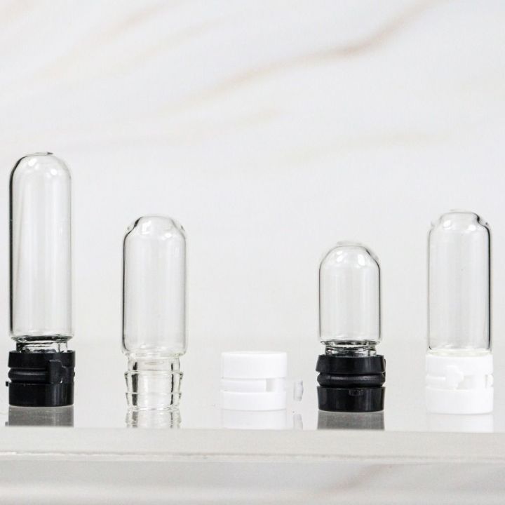 SHENGJIE Transparent Portable Sample Vial with Cap Small Bulb Powder ...