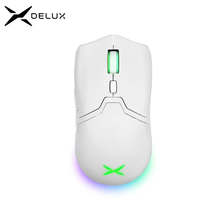 Delux M800 paw3395 wireless gaming mouse RGB light 26000DPI WIRED Programmable ergonomic ...