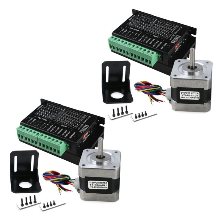 2X TB6600 4A 9-42V Stepper Motor Driver CNC Controller with Stepper ...