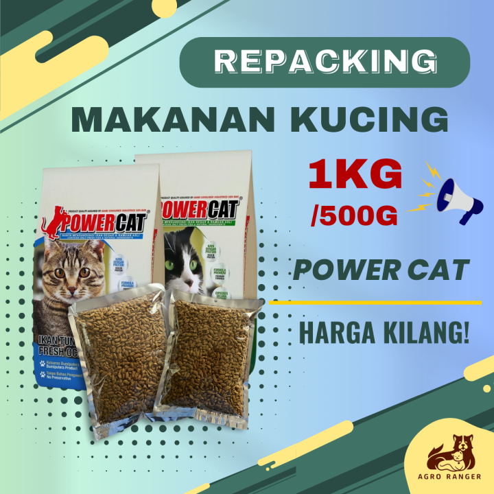 Power Cat Repacking 900g 300g / Makanan kucing repack / kitten food ...