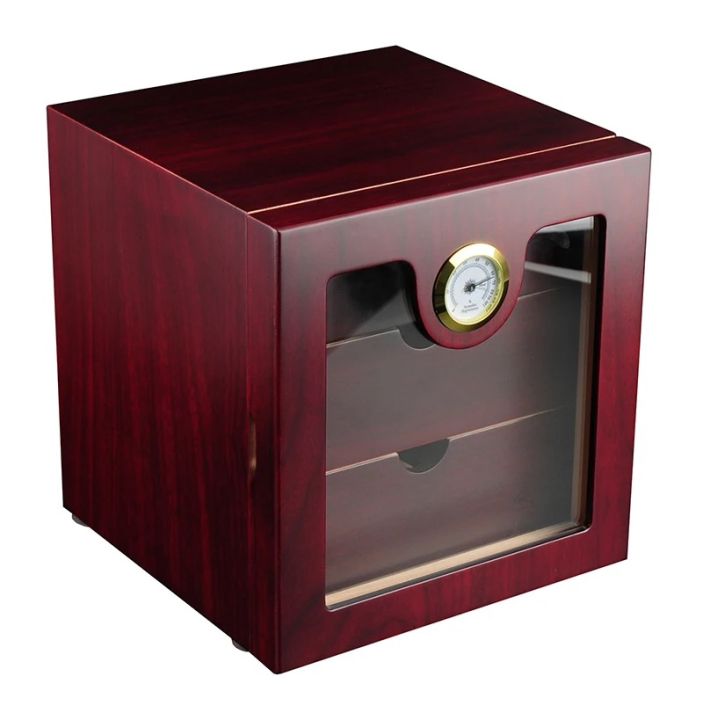 Cherry Wooden Cigar Humidor Cabinet up to 100 Cigars | Lazada.co.th