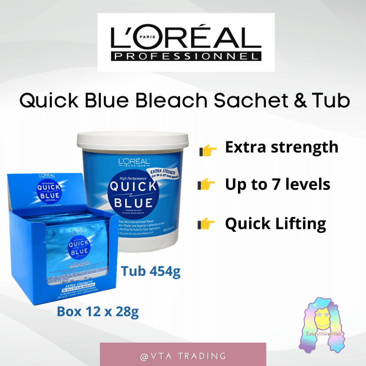 Loreal Quick Blue Powder Bleach Tub Extra Strength 1lb or 454g | Lazada PH