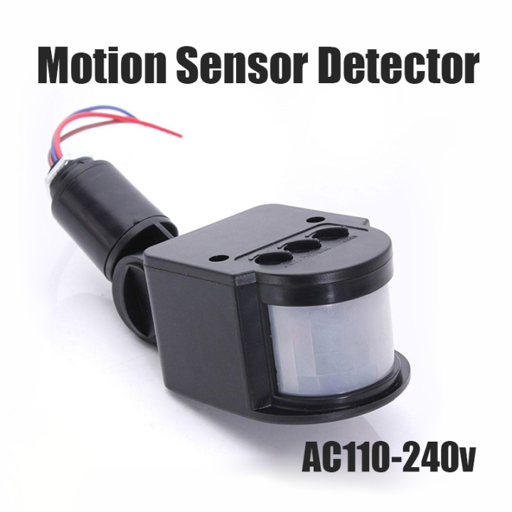 LED Outdoor 90-250V 200W 180° Infrared PIR Motion Sensor Detector Wall ...