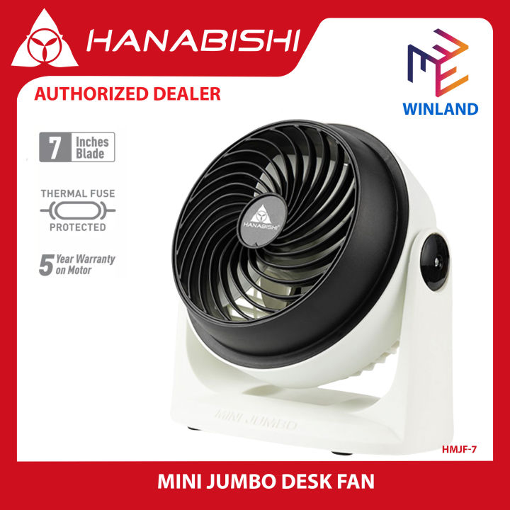 Hanabishi by Winland Mini Jumbo Desk Fan High Velocity Cool Electric Fan 7" HMJF-7 | Lazada PH