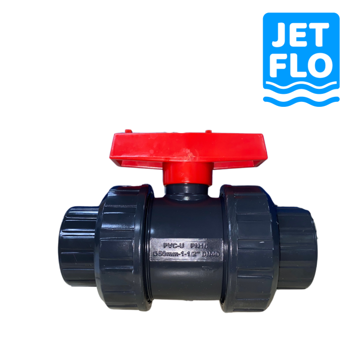 Jet-Flo Double Union Ball Valve 1.5 inch and 2 Inch Socket Connect ...