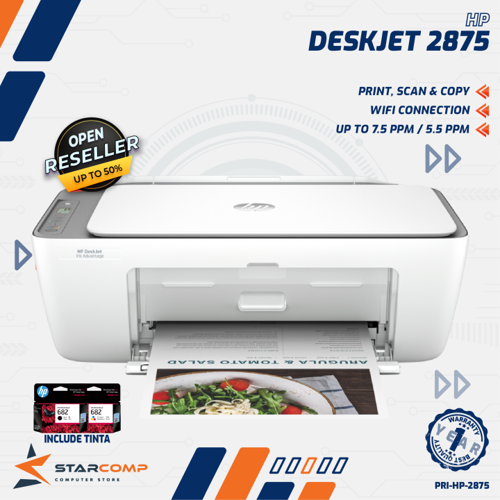 Printer HP 2875 DeskJet Ink Advantage All-in-One Wireless | Lazada ...