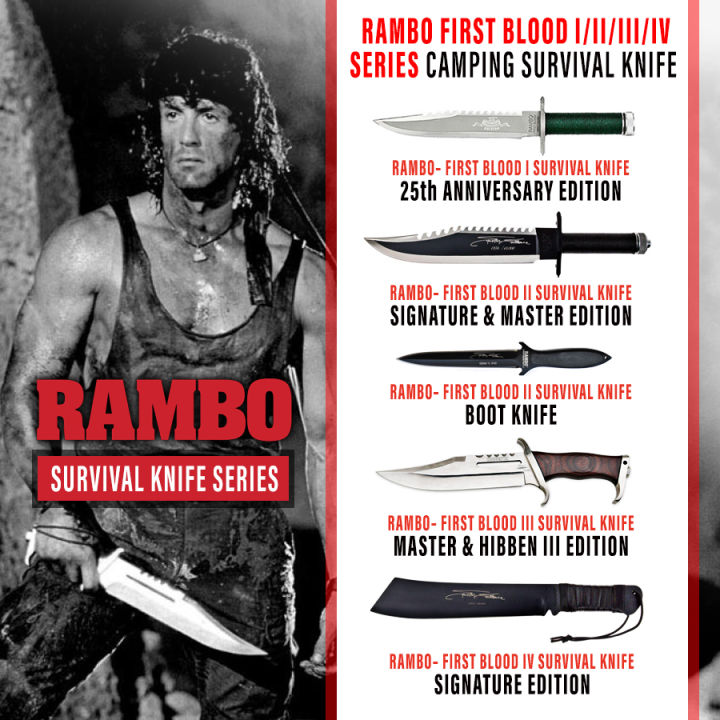 GV Rambo I II III IV Outdoor Survival Camping Collection Kn Rambo ...