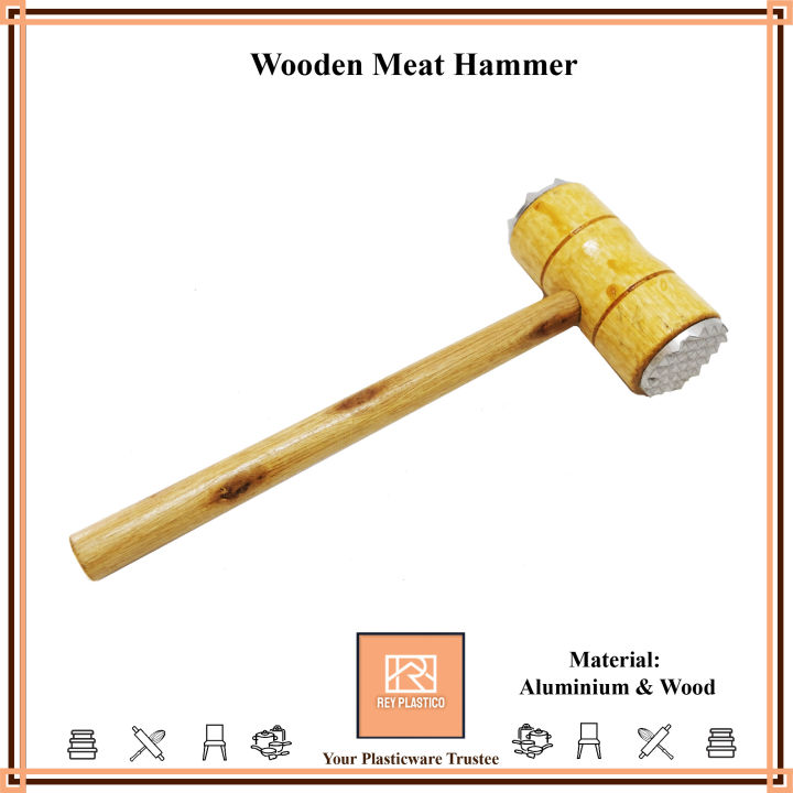 Wooden Handle Meat Tenderizer Mallet/ Tukul Daging / Pemegang Kayu ...
