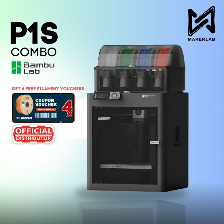 Bambu Lab P1S | P1S Combo Up to 16-color printing with AMS Up to 20000 ...