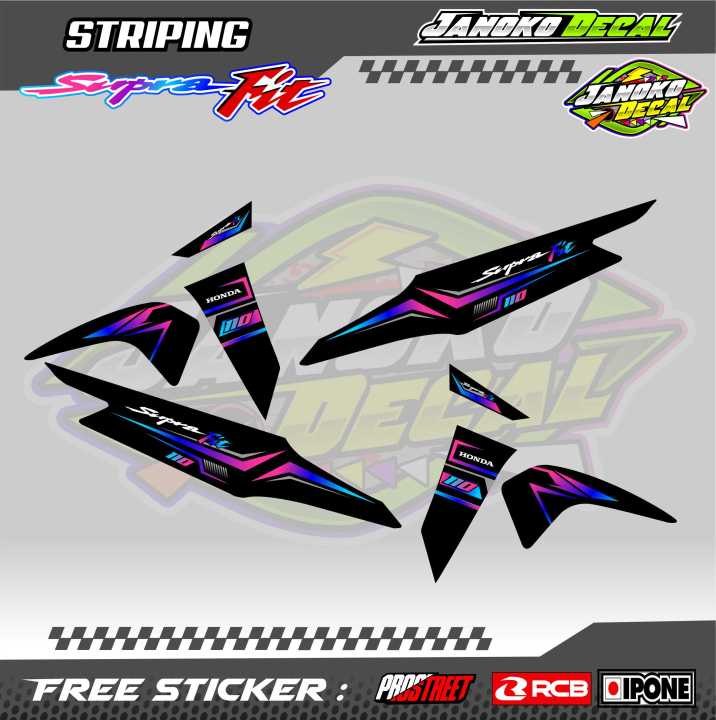 STRIPING VARIASI HONDA SUPRA FIT 110 / STICKER LIST MOTOR HONDA SUPRA ...