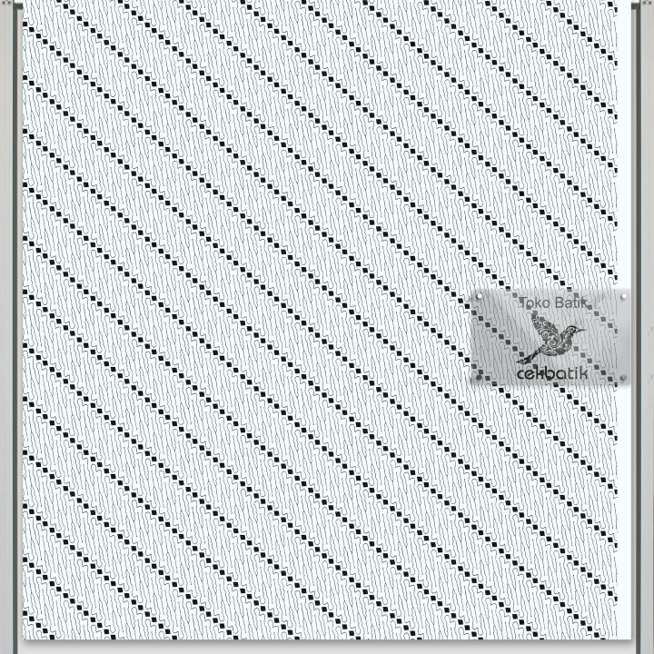 kain batik - Motif Batik Parang Hitam Putih V97 Classic (Ukuran 2 Meter ...