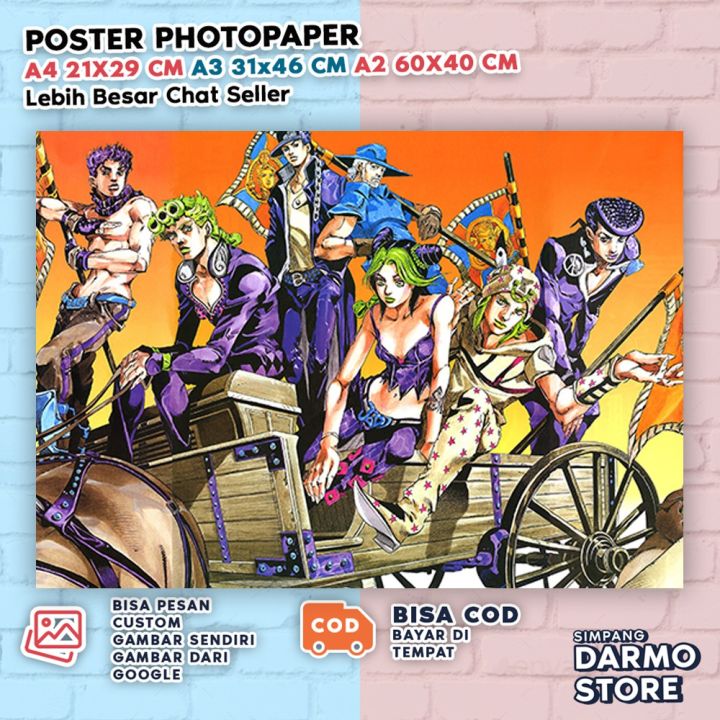 Poster Jojo Bizarre Adventure Anime Hiasan Dinding Wibu Aesthetic Gappy ...