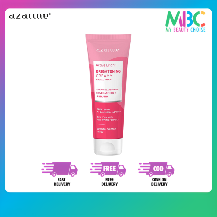 Azarine Active Bright Brightening Creamy Facial Foam - 50ml | Lazada ...