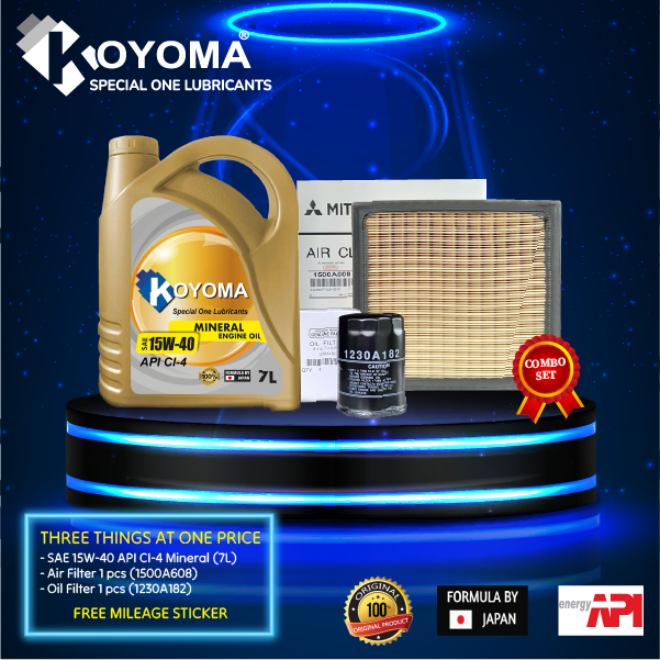 MITSUBISHI TRITON VGT MIVEC OIL FILTER + AIR FILTER + KOYOMA 15W40 CI-4 7LITER ENGINE OIL | Lazada