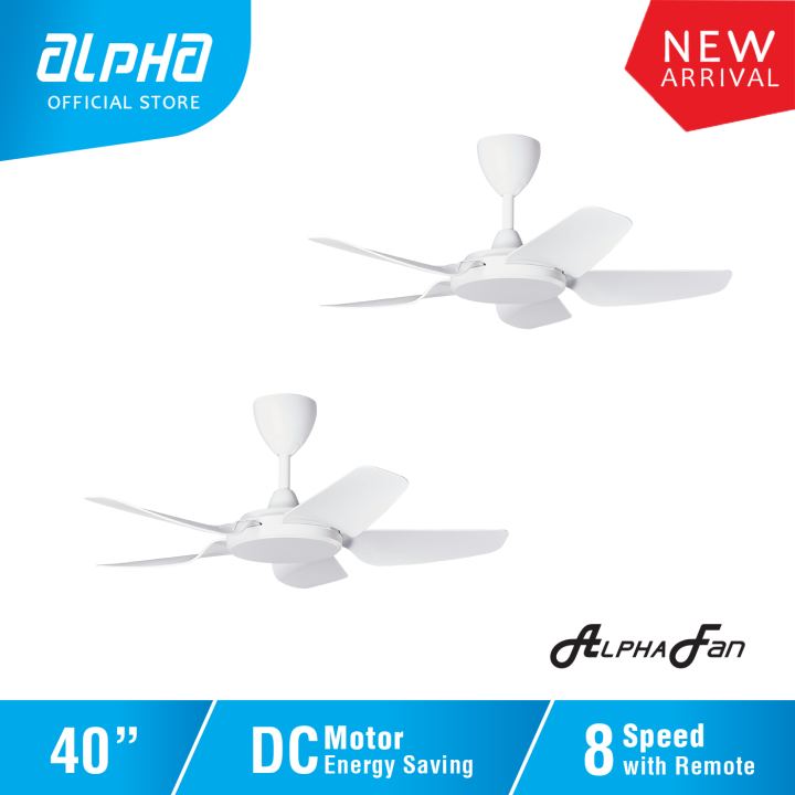 ALPHA AlphaFan - [Twin Pack] PRIMA 5B 40 Inch DC Motor Ceiling Fan with ...