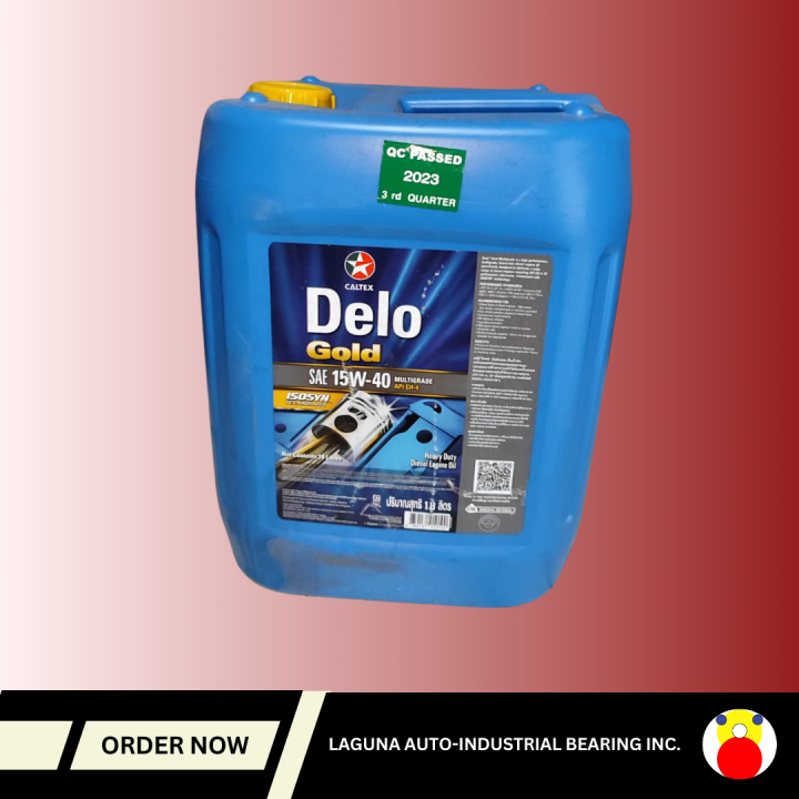(1 pail) CALTEX Delo Gold SAE 15W-40 Diesel Engine Oil Multi-Grade API ...