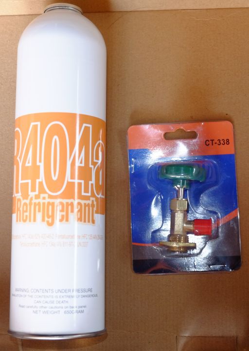 น้ำยาแอร์ R404A แบบกระป๋อง พร้อมหัววาวล์ | Lazada.co.th
