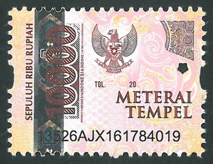 Meterai Tempel 10000 RP 10000 10RB PERANGKO PRANGKO SURAT | Lazada ...