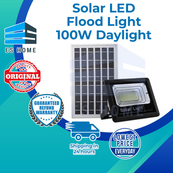 ES Weatherproof Solar LED Flood Light 10W - 150W w/ Remote Control ...