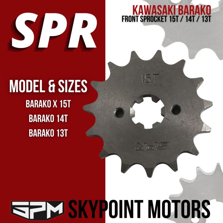 ENGINE SPROCKET FOR KAWASAKI BARAKO 175 13T/14T/15T SPR (9709-041/042/043) | Lazada PH