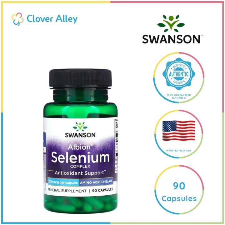 Swanson Albion Selenium Complex. 200mcg, 90 capsules (08/2027 Expiry ...