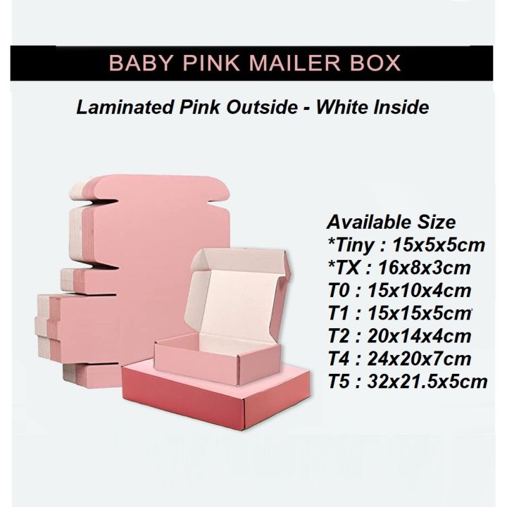 Laminated Pink Corrugated Box/ Carton/Kraft Mailer Box/ T-Box sold per ...