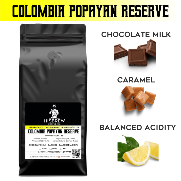 Colombia Popayan Reserve (83 Cupping Score) | Coffee Bean | Medium ...