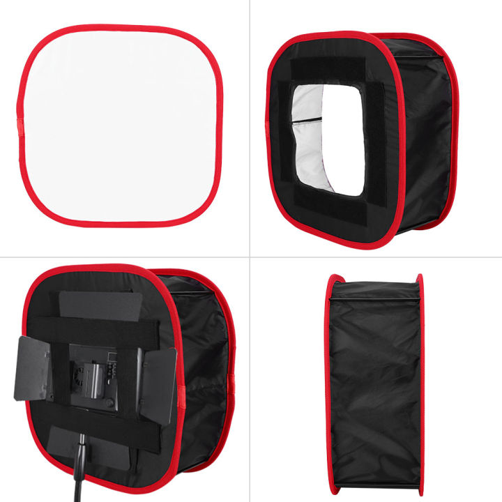 การถ่ายภาพแบบพับได้ Square LED Video Light Diffusion Diffuser Softbox ...