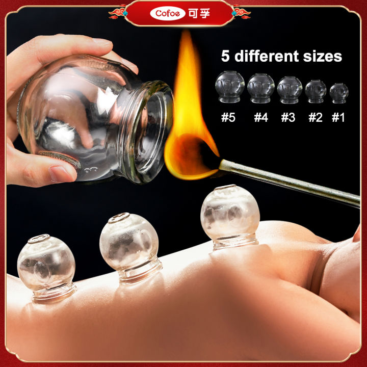 Cofoe Glass Cupping Massage Pain Relief Vacuum Suction Cupping Therapy ...