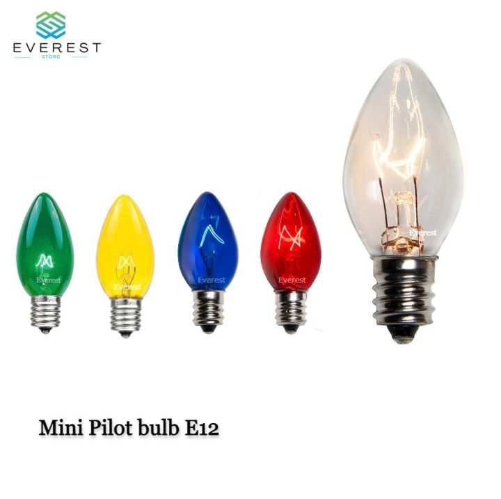 PILOT BULB Mini candle bulb( clear/green/blue/yellow/red) | Lazada PH